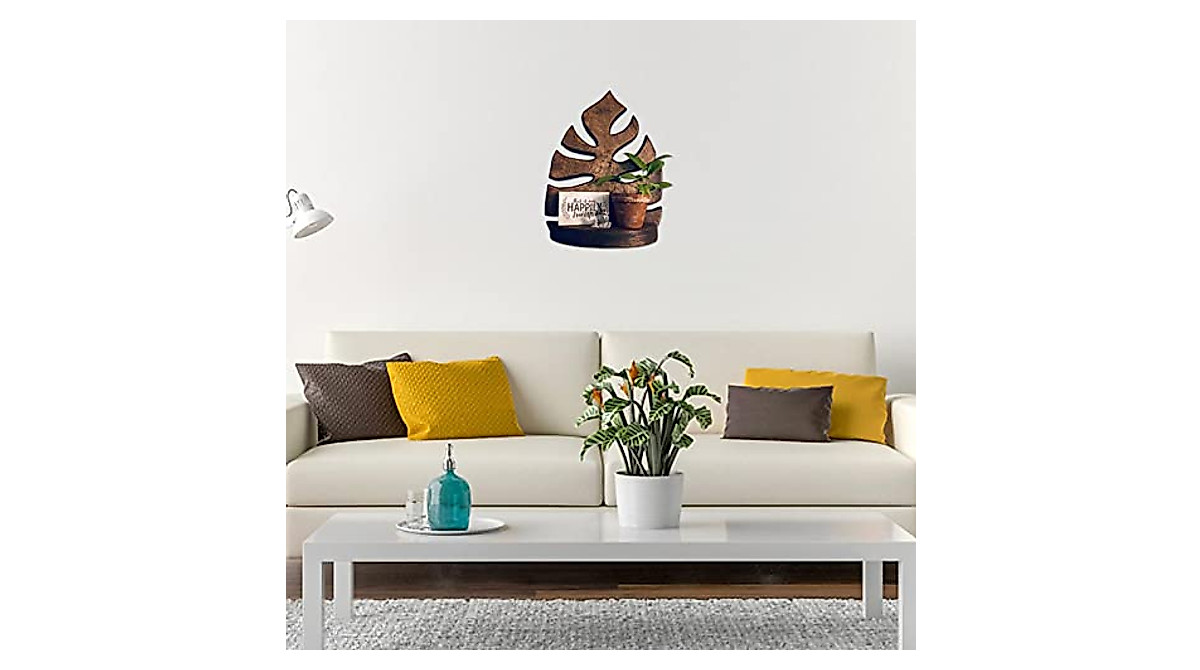 Elegant Leaf-Shaped Wooden Floating Shelves for Home Decor