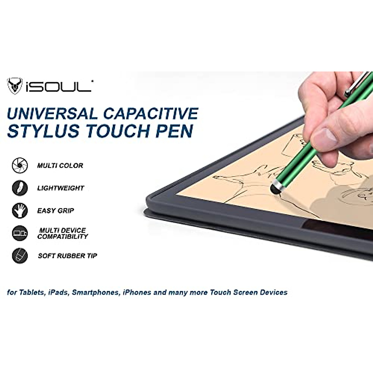 Stylus Pens for Touch Screens, Stylus Pen for iPad, Tablet Stylus Pencil, High Sensitivity & Fine Point Universal for Android/Phone/iPad Pro/Air/Android/and All Devices, 10 Pack