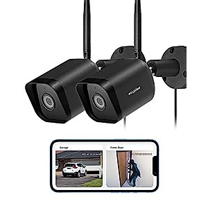 LaView Outdoor Security Cameras 1080P HD,Cameras for Home Security with AI Human Detection,Waterproof IP65,2-Way Audio,Clear Night Vision,2.4G WiFi,SD Card Slot&US Cloud Storage,Work with Alexa,ONVIF