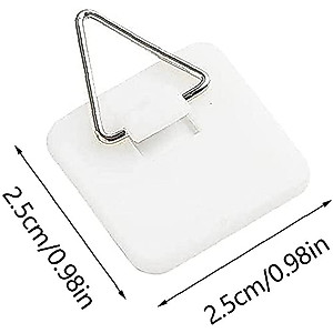 Invisible Adhesive Plate Hanger Set, 50Pieces Adhesive Hang Tabs Plate Hangers Vertical Plate Holders for The Wall Small