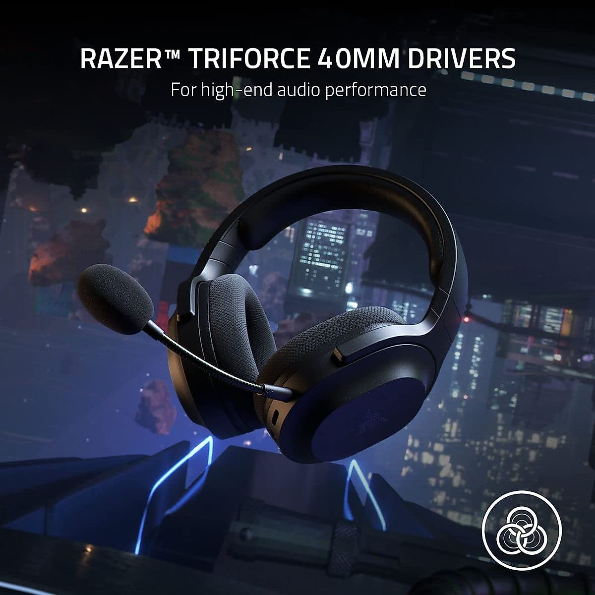 Razer Barracuda X - Wireless Multi-Platform Gaming and Mobile Headset (Wireless USB-C Multi-Platform Connectivity, 250g Ergonomic Design, 40 mm Drivers, 20 Hours Battery Life) Black