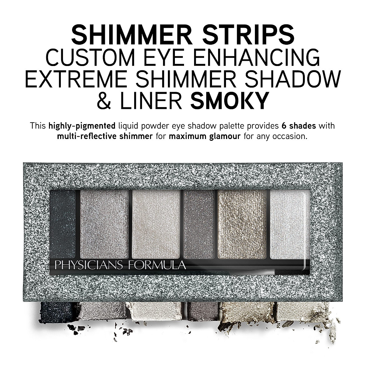 Physicians Formula Shimmer Strips Custom Eye Enhancing Eyeshadow & Eyeliner, Smoky Eyes, Dermatologist Tested