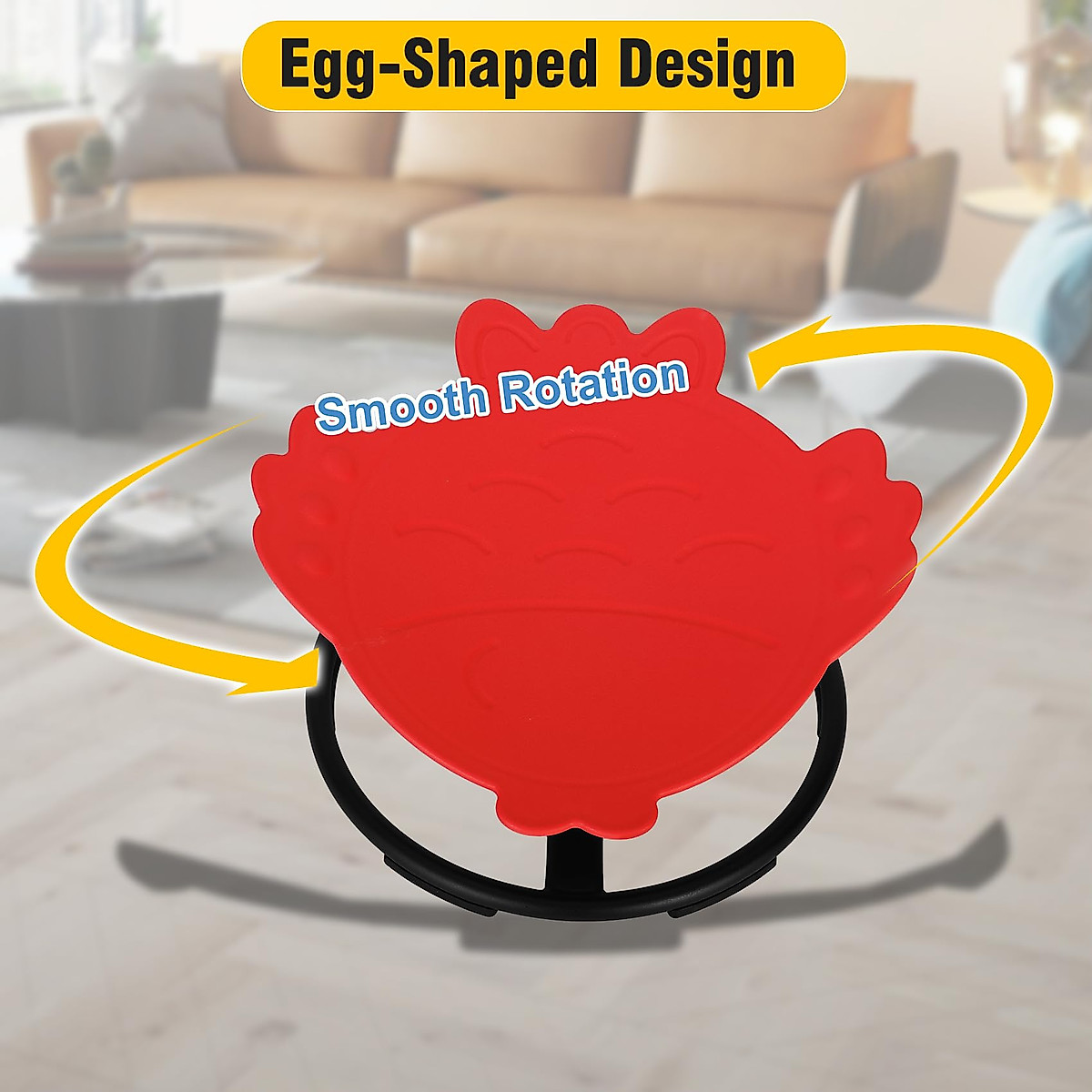 FERUERW Autism Kids Swivel Chair, Sensory Toy Chair, Carousel Spin Sensory Chair for Kids, Training Body Coordination, Kids Spinning Chair (Red)