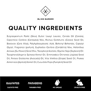 Blind Barber Bryce Harper Beard Balm - Moisturizing Facial Hair Wax with Beeswax, Jojoba & Avocado Seed Oils for Men (1.5oz / 45g)