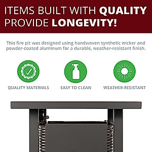 28" Propane Gas Fire Pit Table 50,000 BTU Square Propane Small Patio Auto-Ignition with Aluminum Tabletop and Weather Cover for Indoor Outside Patio and Garden, Backyard, Included Accessories-Grey