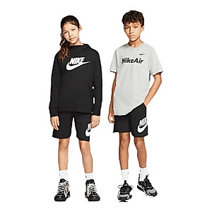 Nike Boy's Sportswear Club + HBR Fleece Shorts (Big Kids) Black/Black MD (10-12 Big Kid)