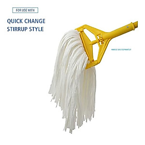 Boardwalk BW2024 Nonwoven Cut End Edge Mop, Rayon/Polyester, 24, White, 12/Carton