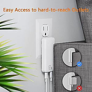 SANKTON 65W 2 Port Foldable USB C Slim Wall Charger with Intelligent Power Allocation, Fast PD GaN Charger for iPhone, Samsung, MacBook Pro/Air, iPad, Laptops, White