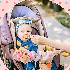 Civaner Newborn Car Seat Toys Stroller Toys for Baby 0-6 Months Infant Activity Spiral Plush Toys Hanging Car Seat Crib Toy for Boy Girls Spiral Hanging Plush Toy Baby Shower Thank You Gift(Delicate)