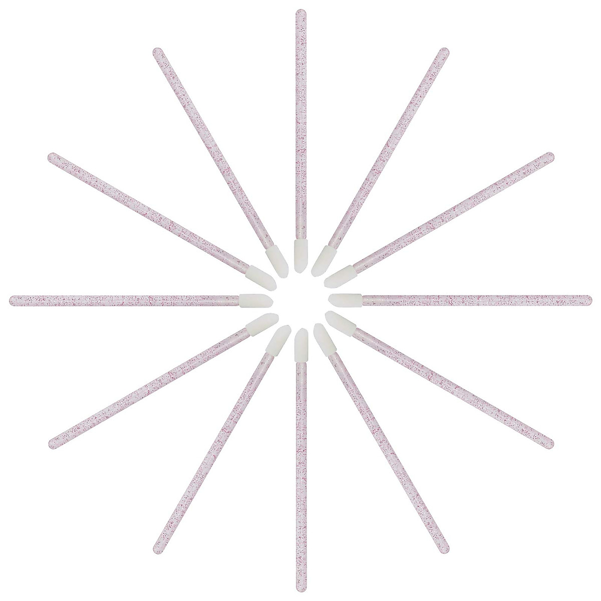 tifanso 300 PCS Lip Brush, Disposable Makeup Applicators, Lip Gloss Brush Lipstick Applicator Wands, Multicolor Makeup Tool Kits Beauty Lipstick Cosmetic (Crystal Pink)