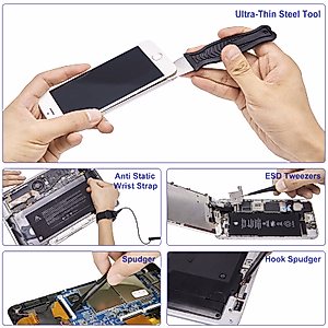 STREBITO Precision Screwdriver Set, 79 in 1 Screwdriver Kit with 58 Bits & Anti Static Wrist Strap, Magnetic Driver Electronics Repair Tool Kit for Computer, iPhone, Laptop, Cell Phone, Macbook, PS4/5