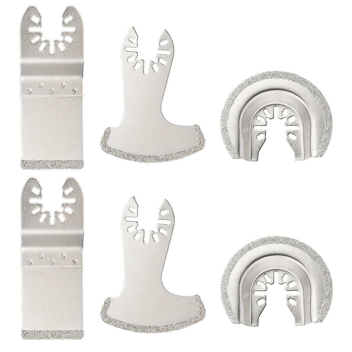 Ettonsun 6 Pieces Diamond Oscillating Tool Blade Set, Multi Tool Mortar Cutting Saw Blades Precise for Grout Removal