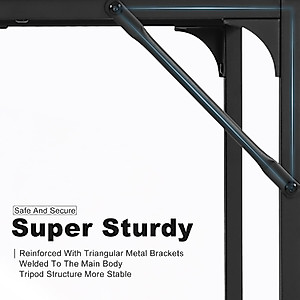 39 Inch Computer Desk, Office Desk Gaming Desk with Metal Frame, Writing Workstation for Home Office, Space Saving Computer Table for Small Space (Brown) 39x19.6x29