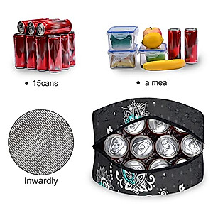 ZZKKO Red Poppies Lunch Bag Box Tote Organizer Lunch Container Insulated Zipper Meal Prep Cooler Handbag For Women Men Home School Office Outdoor Use (Elephant)