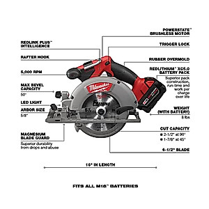 Milwaukee M18 FUEL 18-Volt Lithium-Ion Brushless Cordless Combo Kit with Two 5.0 Ah Batteries, 1 Charger, 2 Tool Bags (7-Tool)