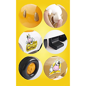 POCO DIVO Baby Calf 3-in-1 Walker Low-seat Ride On Toy Sliding Car Pushing Cart with Sound - Black/White