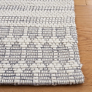 SAFAVIEH Marbella Collection Runner Rug - 2'3" x 9', Grey & Ivory, Handmade Wool, Ideal for High Traffic Areas in Living Room, Bedroom (MRB327F)