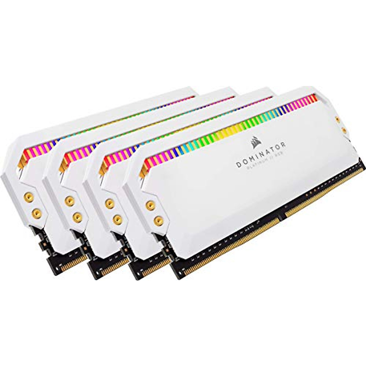 Corsair Dominator Platinum RGB 32GB (4x8GB) DDR4 3200 (PC4-25600) C16 1.35V Desktop Memory - White