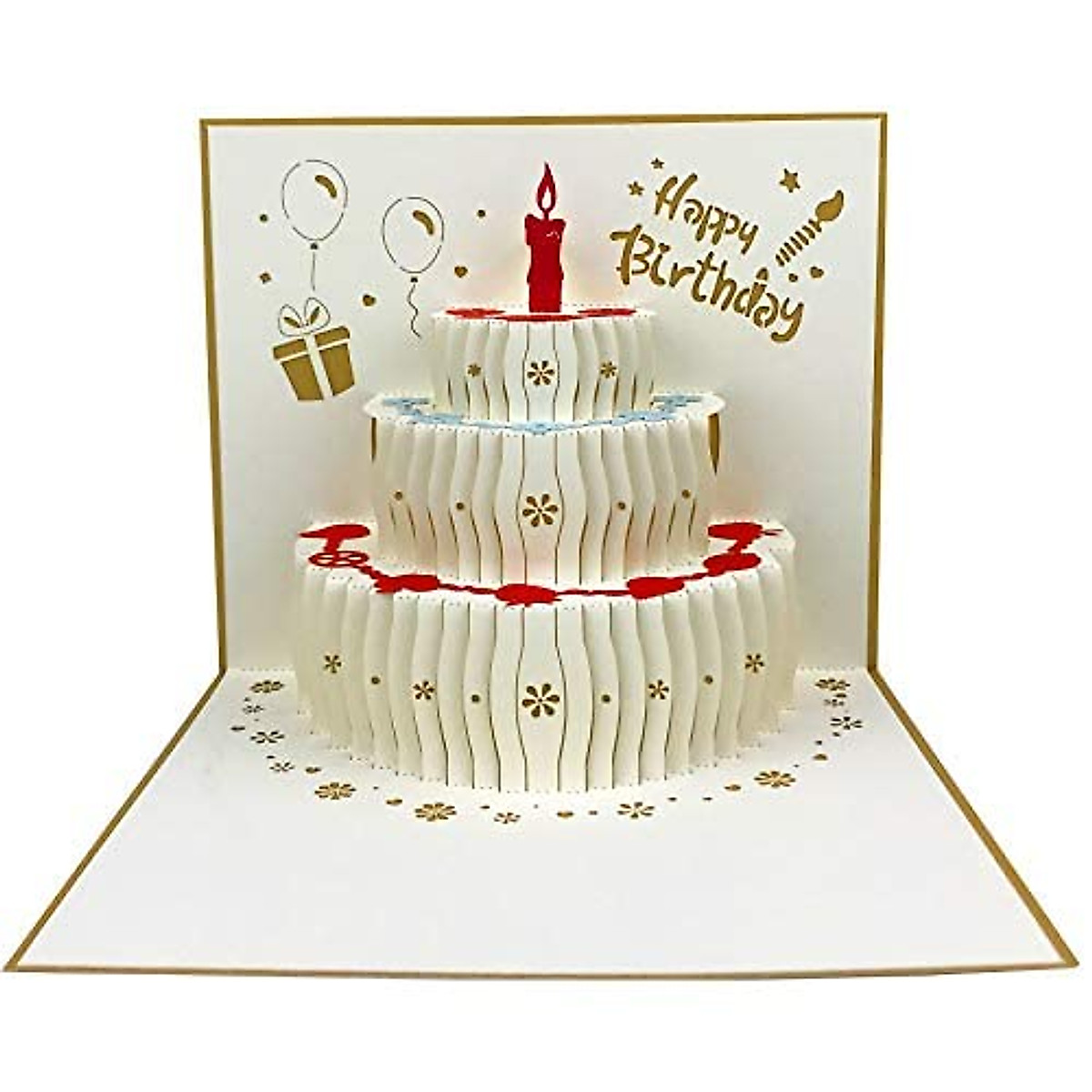 3D Pop Up Birthday Cards,Birthday Greeting Cards Handmade Happy Birthday Cards & Envelopes for Sister, Mom, Wife, Kids, Boy, Girl, Friend