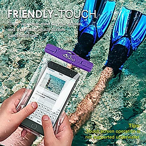 MoKo Waterproof Phone Pouch 3Pack, Underwater Phone Case Dry Bag with Lanyard Compatible with iPhone 14 13 12 11 Pro Max X/Xr/Xs Max/SE 3, Galaxy S21/S10/S9, Note 10/9/8