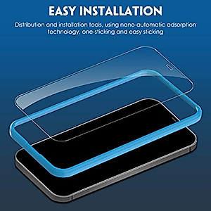 UniqueMe [5 Pack] Screen Protector Compatible With iPhone 12 Pro Max 6.7 [Not for iPhone 12 Pro], 3 Pack Clear Tempered glass and 2 pack Camera Lens Protector, [Installation Frame][Precise Cutout]