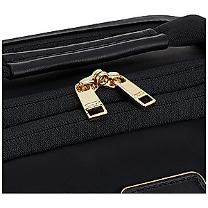 TUMI Voyageur Oxford Compact Carry On Suitcase - Luggage for Women & Men with Wheels - Black & Gold Hardware
