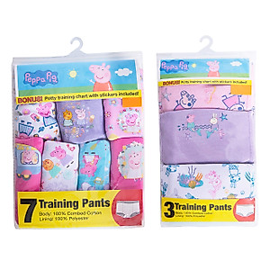Peppa Pig Unisex Baby Toddler Potty Starter Kit includes Stickers and Tracking Chart Sizes 18M, 2T, 3T and 4T, 10-Pack Training Pant