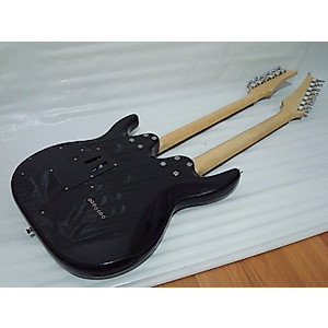 Ktone 6/7 String Electric Double Neck Guitar with Padded Gig Bag, Sunburst