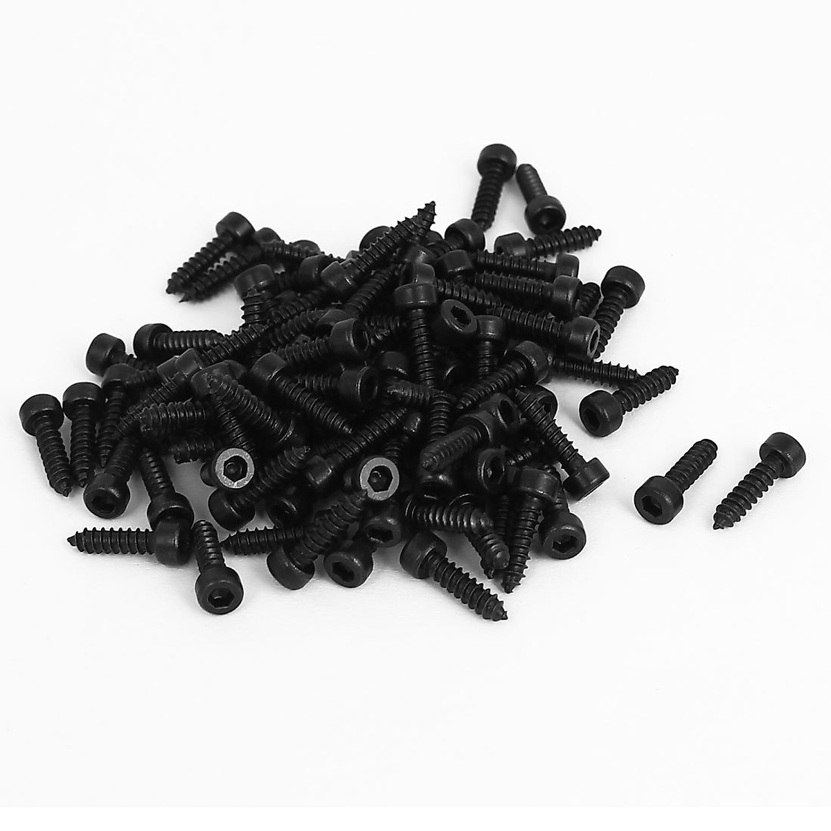 2.6mm x 10mm Threaded Hexagon Head Self Tapping Screws 100 Pcs