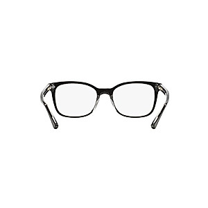 Ray-Ban RX5285 Square Prescription Eyeglass Frames, Black On Transparent/Demo Lens, 53 mm