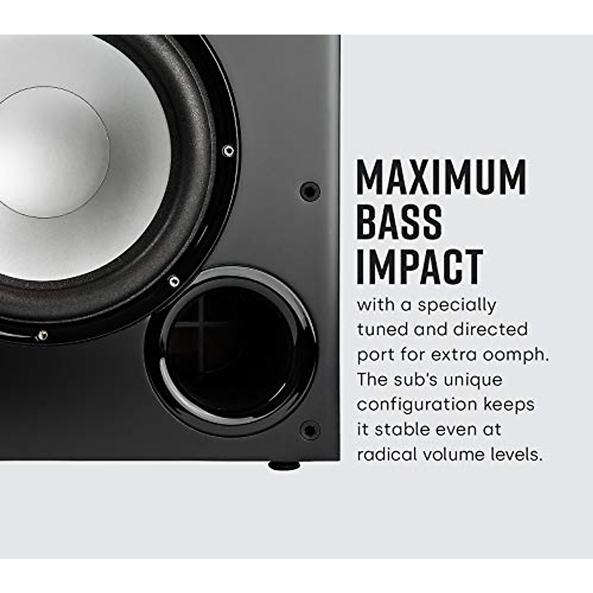 Polk Audio PSW108 10" Powered Subwoofer | 100W Peak Power | Explosive Performance for Movies & Music | Black