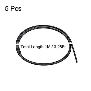 uxcell 5pcs 3/16-inch Plastic Welding Rods ABS Welder Rods for Hot Air Gun 3.3ft Black