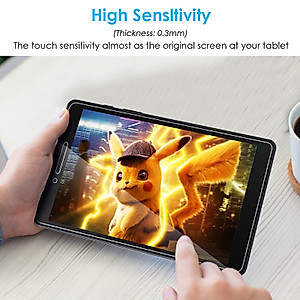 DETUOSI 2-PACK Screen Protector for Samsung Galaxy Tab A 8.0" 2019 (SM-T290/T295/T297),Ultra-Clear/Case Friendly/Touch Sensitive/Bubble Free/Anti-Scratch Mica Galaxy Tab A 8.0" 2019 Tempered Glass