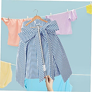 CIYODO Bathroom Must Haves 4pcs Stitching Clothes Rail Outdoor Hooks for Hanging Curtain Hooks for Drapes Retractil De Clothesline Prop Garment Reacher Clothes Reach Tool Closet Hook Pole