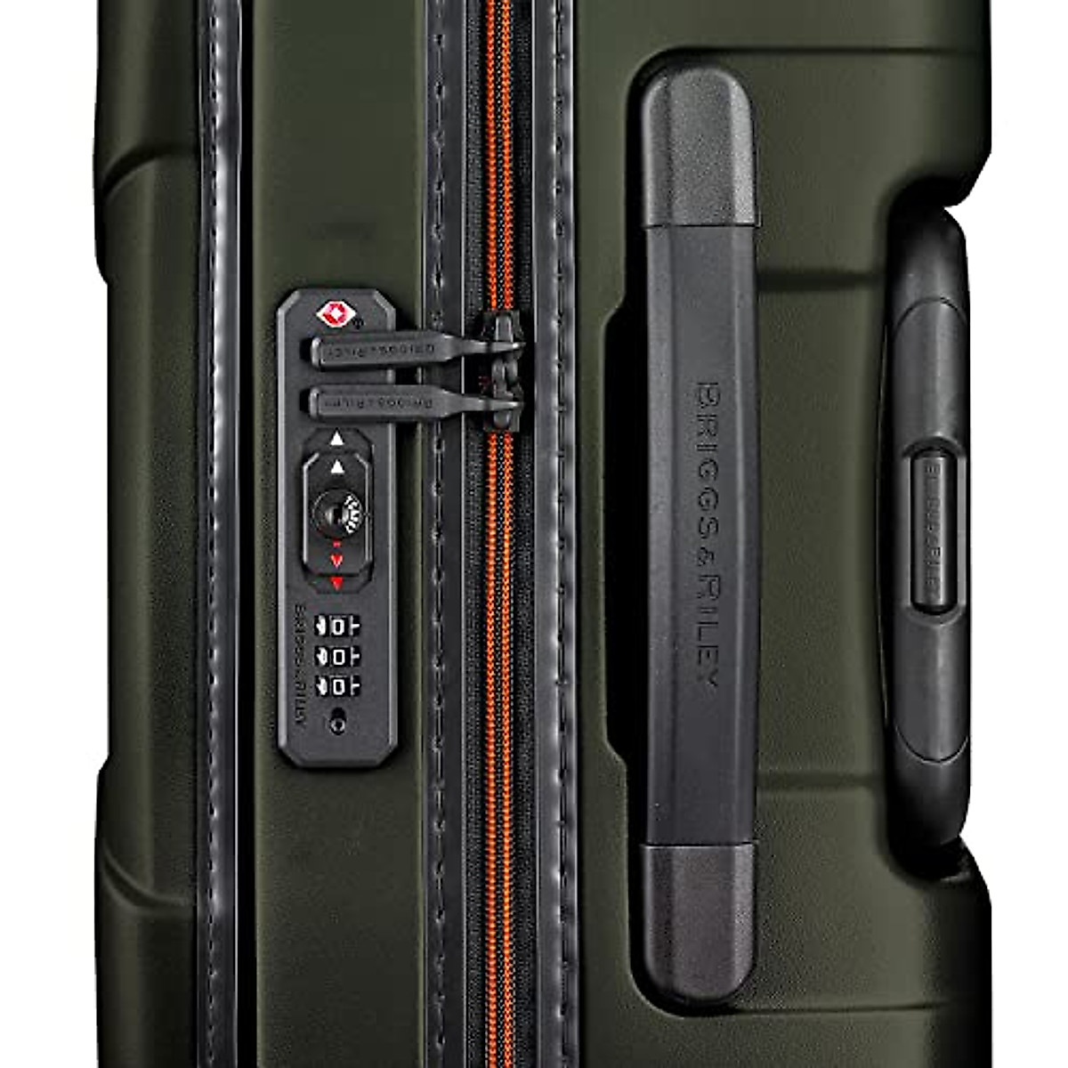 Briggs & Riley Torq Hardside Carry On Luggage with Spinner Wheels 22 inch. USB Charging Port, TSA-Friendly Locks, Easy Access Hinged Front Pocket, Green