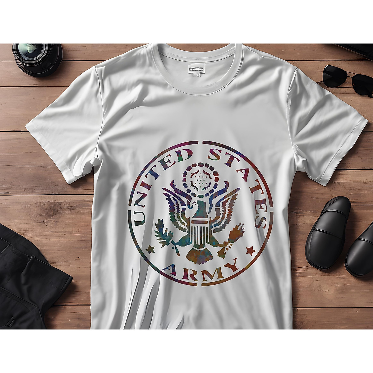 US United States Army Stencil Template Reusable for Painting on Walls, Wood, Arts and Crafts (468) - 8.5 x 11 Inches