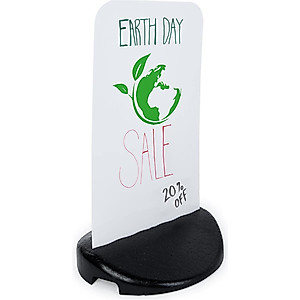 Displays2Go Sidewalk Sign with Weighted Base, Double Sided, Outdoor Rated - White Panel, Black Bottom (ECO1831WN)