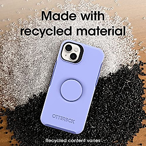 OtterBox iPhone 14 Plus Otter + Pop Symmetry Series Case - PERIWINK (Purple), integrated PopSockets PopGrip, slim, pocket-friendly, raised edges protect camera & screen
