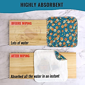 UNIMEIX 12 Pack Reusable Paper Towels Washable Roll Zero Waste Reusable Napkins Eco Friendly Paperless Towels for Kichen