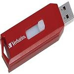 USB Flash Drive,w/Retract. Connector/Security Feature,8GB,RD Qty:4