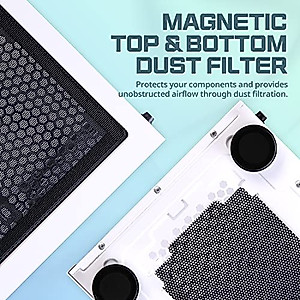 Zalman R2 White ATX Mid Tower Gaming PC Case, Mesh Front Panel, Tempered Glass, Top I/O Ports, 120mm Spectrum RGB LED Fan, Cooling System - White