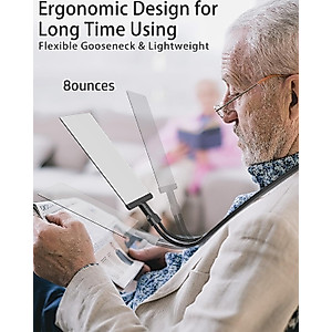 Magnifying Glass for Reading Hands Free, 5X Magnifier with 5.3''x 8.7'' Full Page View, Loupe for Seniors, Low Vision Macular Degeneration for Cross Stitch, Needlepoint, Inspection, Small Fonts