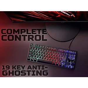 Acer Nitro TKL Gaming Keyboard - 3 Zone Backlit LED Color Keys | 4 Level Brightness | 3 Preset Modes