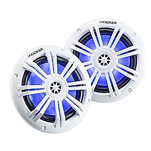KICKER 45KM604WL KM 6.5" 4Ω Blue LED Coaxial - Pair