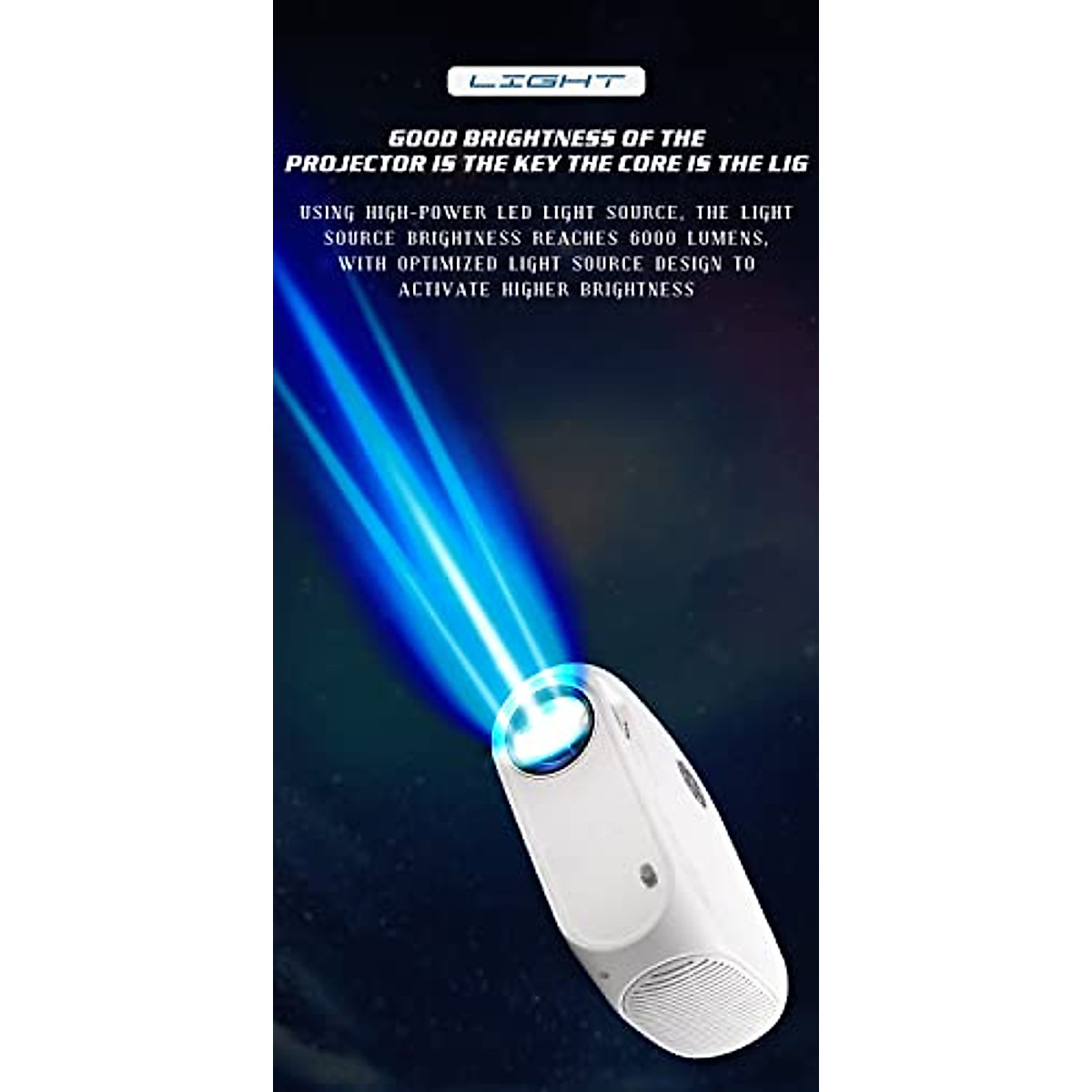 Laptop Projector Computer Projector WiFi Portable Projector Upgrade 1080P for Home Outdoor Movie with Zoom for Android iOS Windows PS5 Laptop TV-Stick Compatible with HDMI,USB,VGA,Audio,TF Card,AV