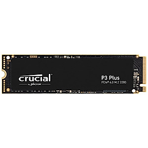 Crucial P3 Plus 1TB PCIe Gen4 3D NAND NVMe M.2 SSD, up to 5000MB/s - CT1000P3PSSD8