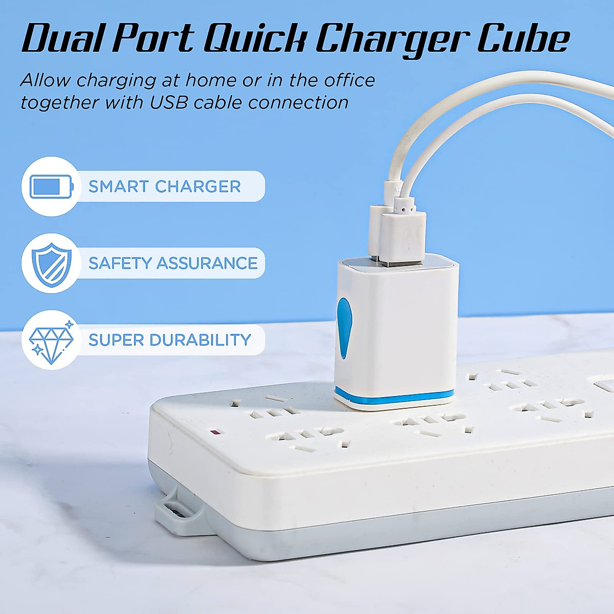 Xuhal 12 Pcs Fast USB Wall Charger USB Charging Block Bulk USB Charger Adapter Plug Cube 2.1A USB Wall Charger Replacement for Most Smartphones and Tablets, Colorful(Water Drop Style)