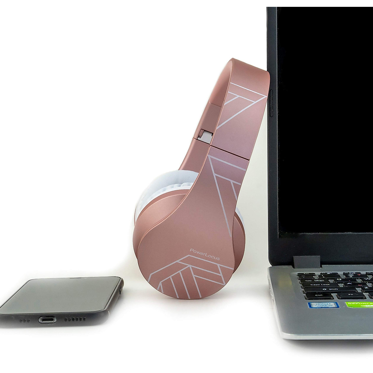PowerLocus Bluetooth Headphones Over Ear, Bluetooth Headphone Rose Gold ...