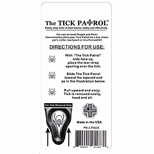 The Tick Patrol Tick Remover 3-Pack - for People & Pets - Stop Ticks in Their Tracks! (Blue, Red, Green)
