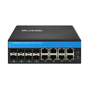 OLYCOM POE Switch 8 port Managed Outdoor Switch L2 10/100/1000M 8 Port SFP with Din Rail Mounted Vlan QoS STP/RSTP